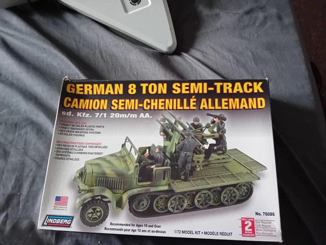 LINDBERG 8 TON Semi - Half Track Sd.Kfz 7 model kit £7.99 - PicClick UK
