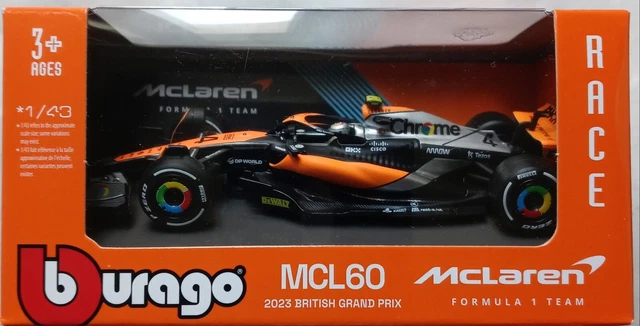 NEW BBURAGO MCL60 1:43 McLaren F1 Diecast #4 Lando Norris (a) British ...