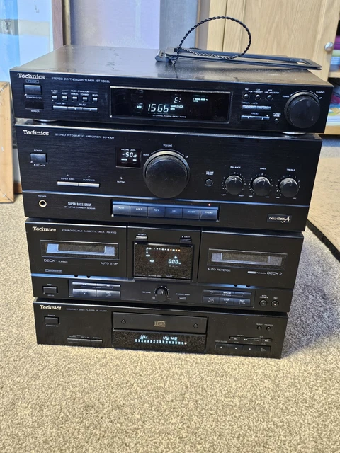TECHNICS HI-FI STEREO Stack System CD Radio Cassette RS-X102 SL-PJ28A ...