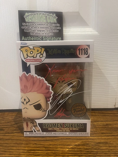 RYOMEN SUKUNA FUNKO 1118 Signed/Autograph And Certified Jujutsu Kaisen ...