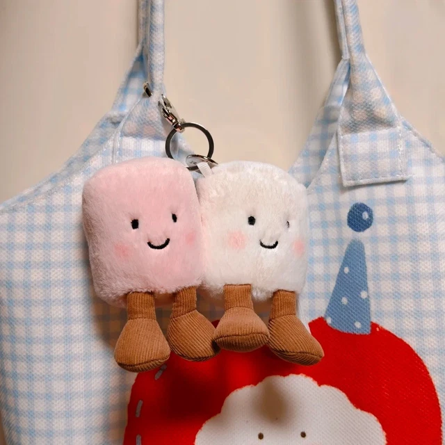 12CM JELLYCAT AMUSEABLE Marshmallows Key Ring - Genuine w/ Tags & Dust ...