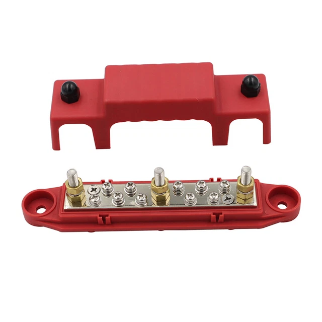 BUS BAR TERMINAL Power Distribution Block DC 48V M6 Studs for Boat Car ...