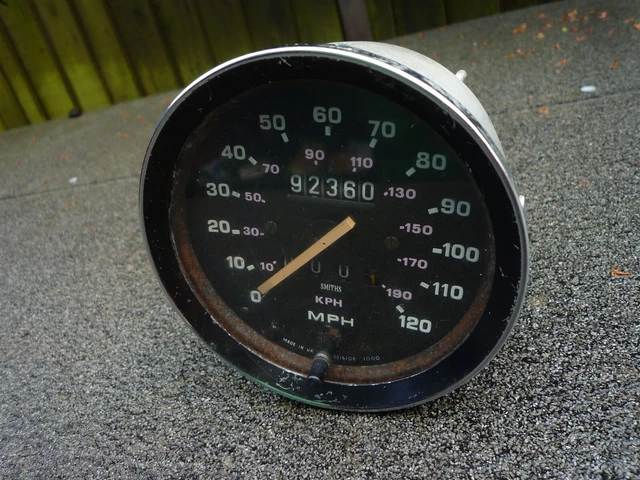 SMITHS 120 MPH SPEEDO 1000 TPM TRIUMPH 2000 MK2 speedometer SN 6215/06 ...
