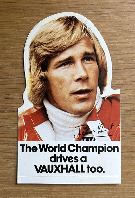 ORIGINAL MOTORSPORT 1970’S F1 James Hunt Sticker 130 x 80 mm Condition ...
