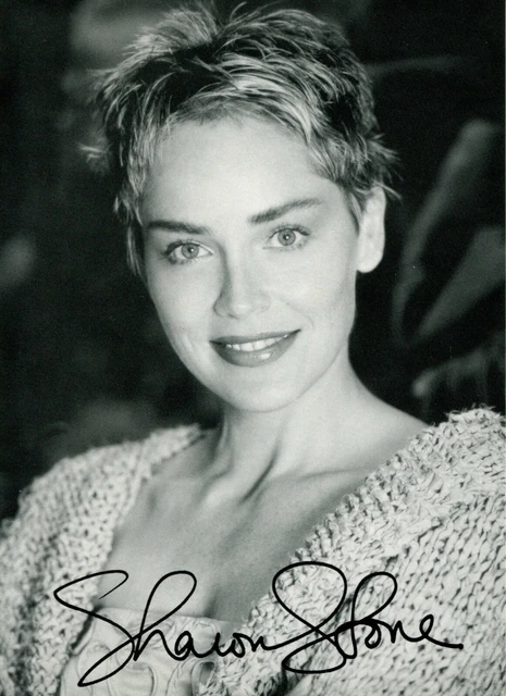 PHOTO ORIGINALE SIGNATURE preprint de l'actrice SHARON STONE / 13X18 ...