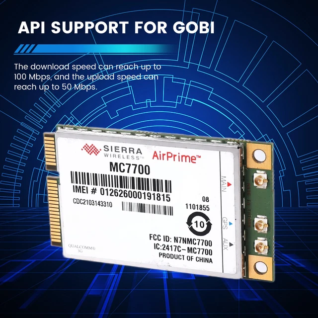 CARTE MC7700 3G/4G WWAN DéVerrouilléE pour AirPrime, Module 100Mbps ...