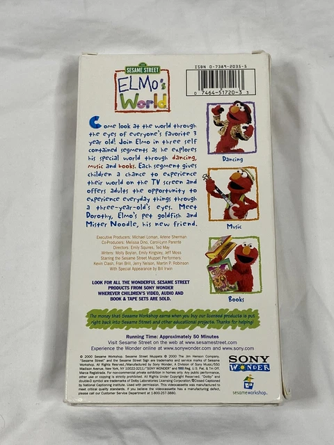 SESAME STREET ELMO'S World VHS Video Tape Kids Video 2000 £4.92 ...