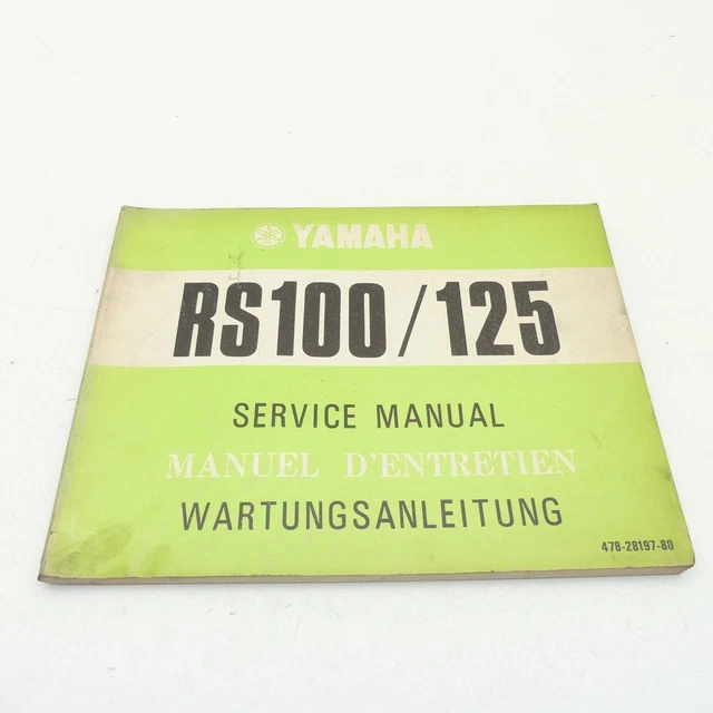 ORIGINAL YAMAHA RS 100 125 Werkstatthandbuch Reparaturanleitung manual ...