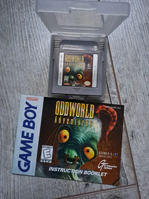 NINTENDO GAME BOY Oddworld adventure odyssée d'Abe jeux video vintage ...