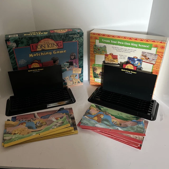 DISNEY LION KING Matching Game by Milton Bradley 1994 Edition Almost ...