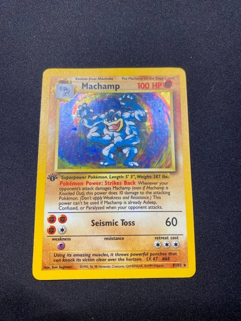 CARTE POKEMON MACHAMP 8/102 Holo Edition 1 Set De Base Wizards 1999 EUR ...