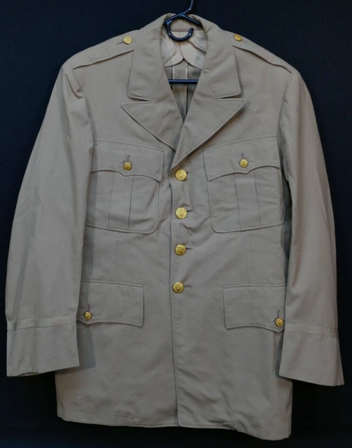 Wwii U S Army Officers Class A Uniform Coat Jacket Summer Khaki