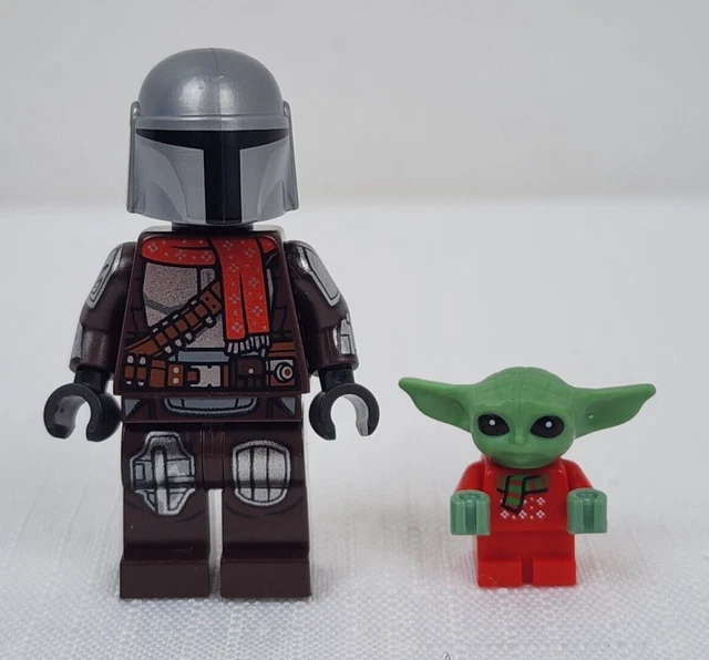 LEGO STAR WARS Mandalorian Mando & Grogu Baby Yoda Red Christmas ...