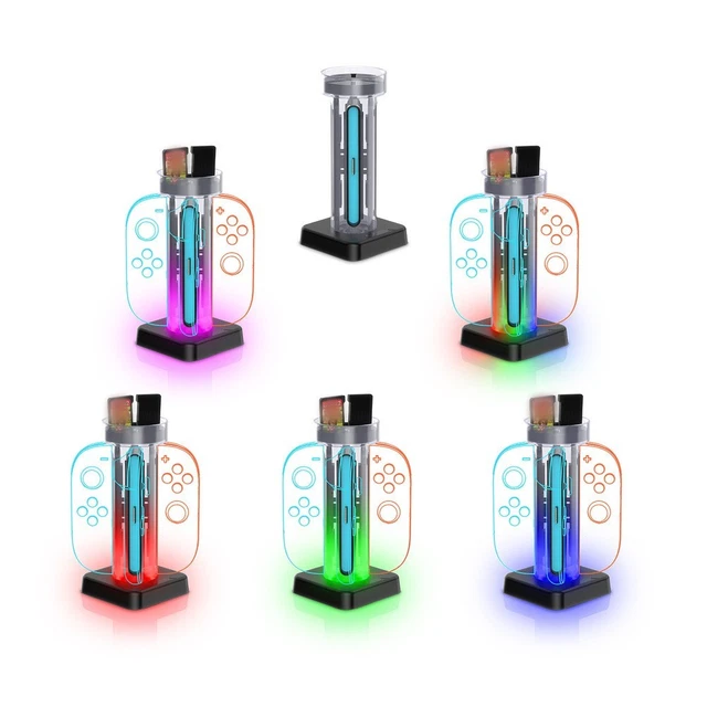 FOR SWITCH2 CHARGING Dock with RGB Light Display and 6 Game Card ...