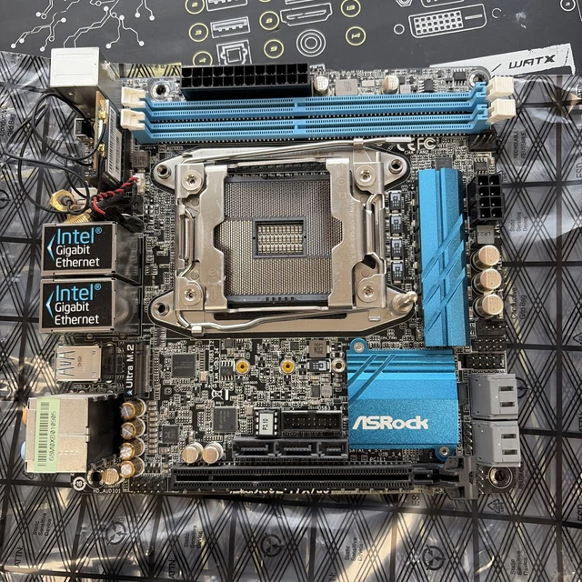 ASROCK X99E-ITX/AC MINI-ITX Intel X99 LGA2011-3 DDR4 SATA3 M.2 Untested ...