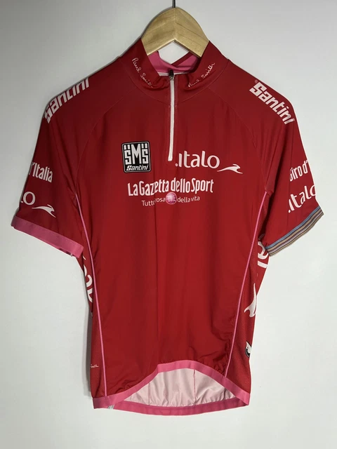 SANTINI CYCLING JERSEY La Gazzetta Dello Sport Italo | Men's | Red ...