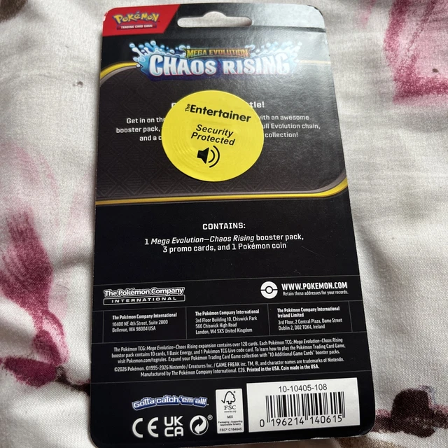 POKÉMON TCG MEGA Evolution Chaos Rising Blister Pack + Toxel Promo ...