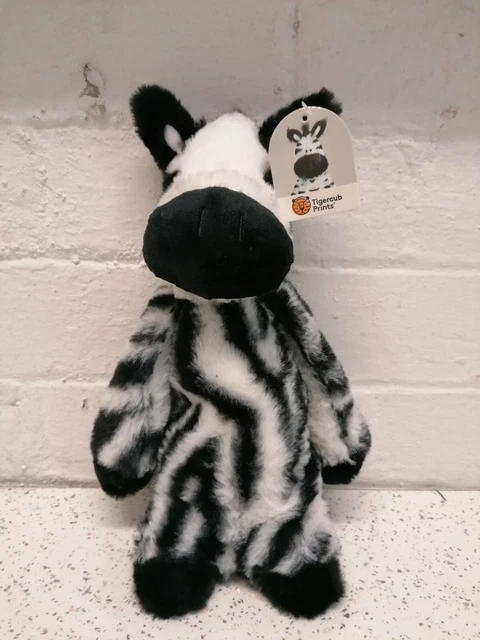 TIGERCUB PRINTS ZEBRA Soft Toy 25cm | Safari Themed Stuffed Animal ...