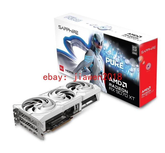 SAPPHIRE AMD RADEON PURE RX 9070 XT RX9070XT 16GB D6 OC Graphics card ...