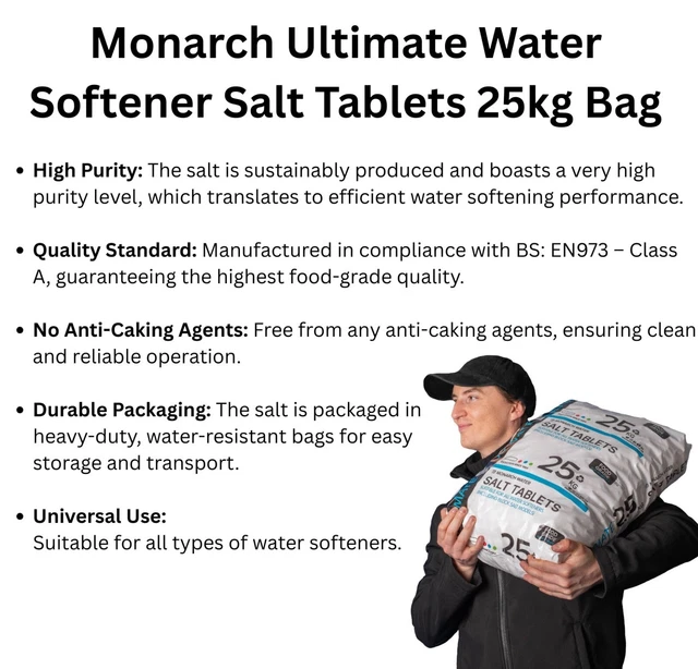 WATER SOFTENER SALT Tablets 25KG For All Water Softener Purifier ...