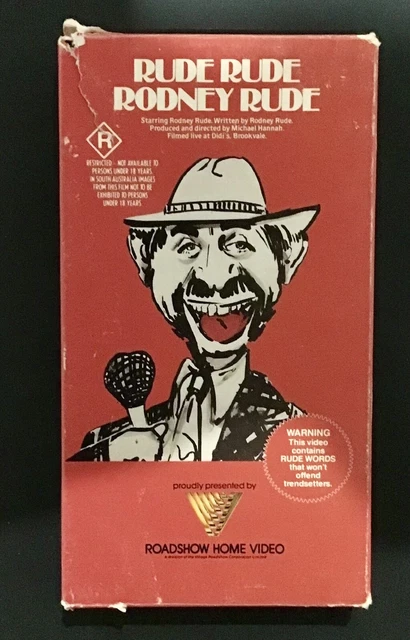 RODNEY RUDE RUDE Rude VHS Retro Vintage Video Cassette Cardboard Cover ...