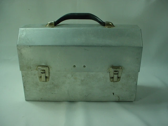VINTAGE ALUMINIUM LUNCH Box Miners Construction Workers Lunchbox $54.95 ...