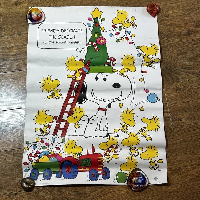 VINTAGE HALLMARK ORIGINAL Snoopy Poster Multicoloured 1980s Peanuts £25 ...
