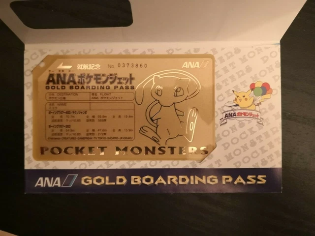 POKEMON ANA POKEMON jet GOLD BOARDING PASS, Mew EUR 80,58 - PicClick FR