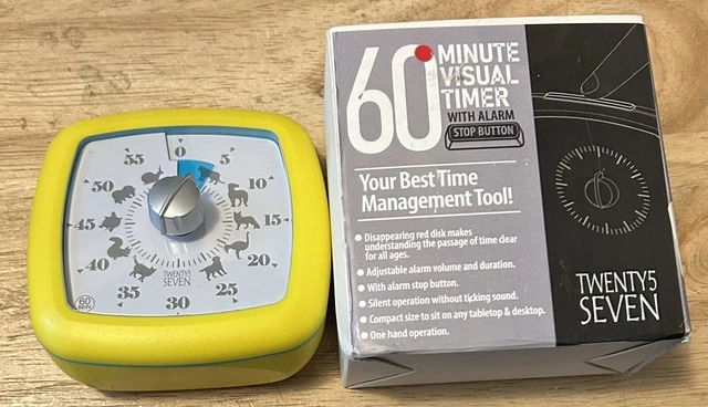 RARE TWENTY5 SEVEN 60 Minute Visual Timer With Alarm Stop Button $75.00 ...