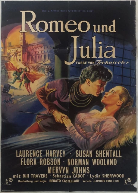ROMEO UND JULIA Laurence Harvey Shakespeare orig. Filmplakat DIN A1 £86 ...