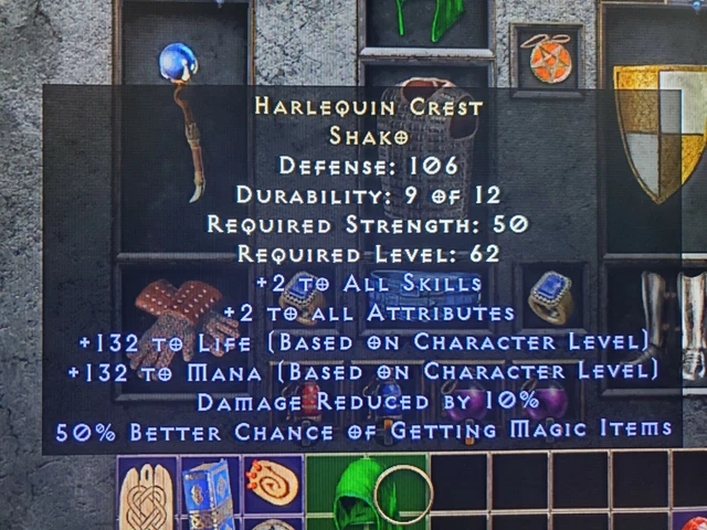 DIABLO 2 RESURRECTED D2R - Harlequin Crest Shako Softcore - Shako ...