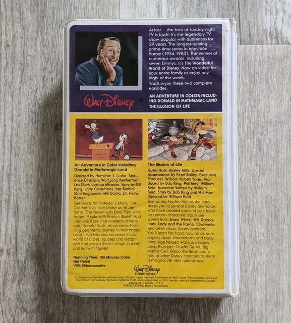 RARE AN ADVENTURE In Color Donald Duck VHS Double Feature Clamshell ...