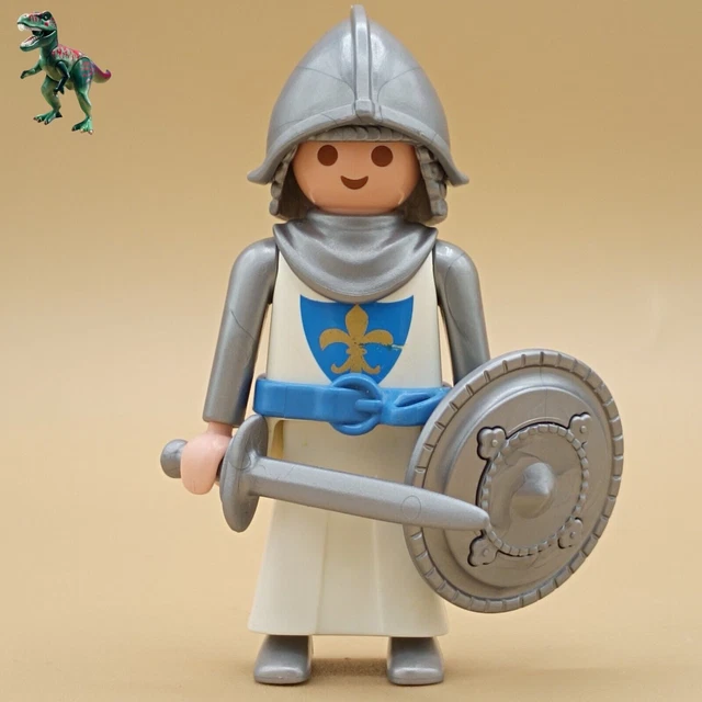PLAYMOBIL-FIGURINE-CHEVALIER-FLEUR DE LYS-TEMPLIER-CROISÉ-SOLDAT ...