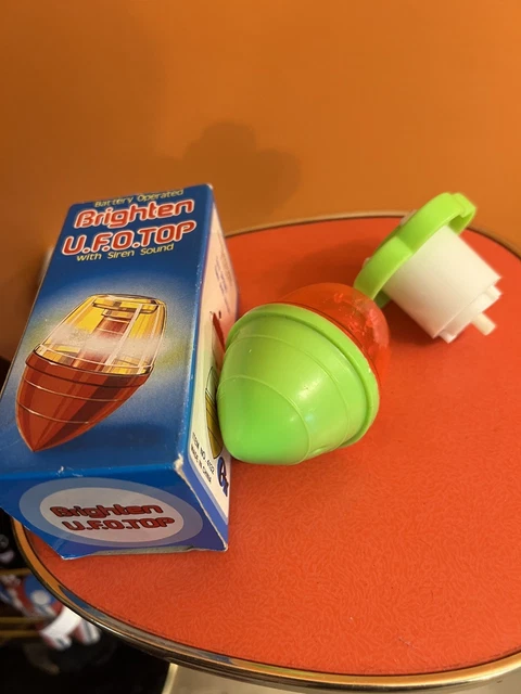 VINTAGE RETRO 70S/80S battery powered UFO spinning top Original Box £10 ...