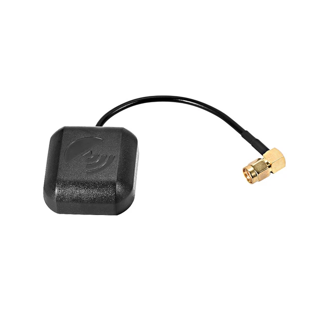 GPS ACTIVE ANTENNA 90-Degree SMA Male Plug 28dB Magnetic Mount 0.1 ...