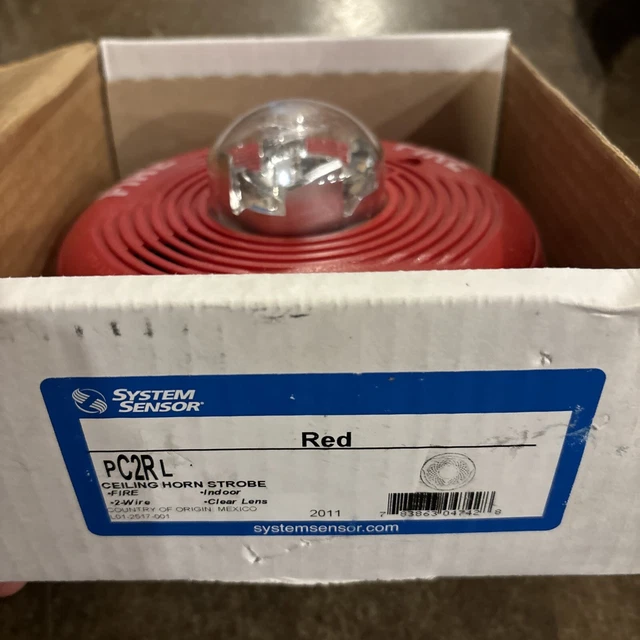 SYSTEM SENSOR PC2RL 2-Wire Ceiling Mountable Horn Strobe - Red USED $35 ...