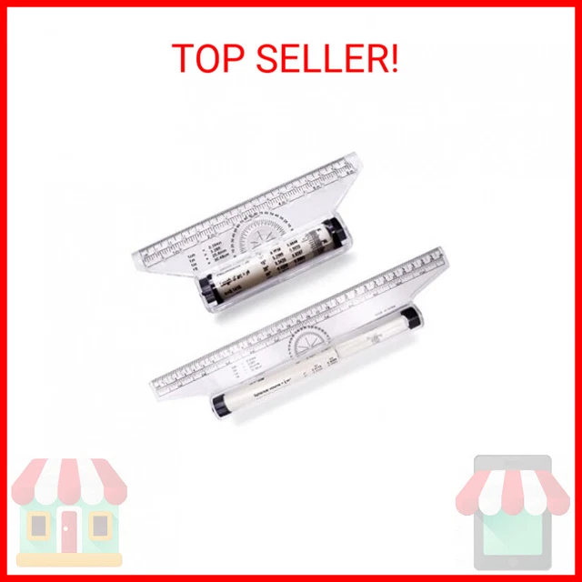 2 PCS PLASTIC Measuring Rolling Ruler, Drawing Roller Ruler, Parallel ...