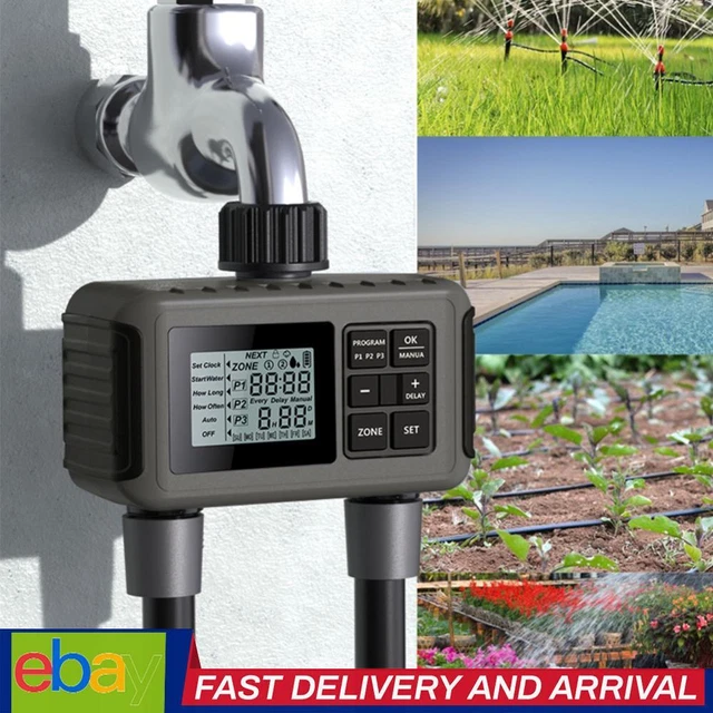 BALL VALVE WATER Timer 2 Zone Programmable Irrigation Timer for ...