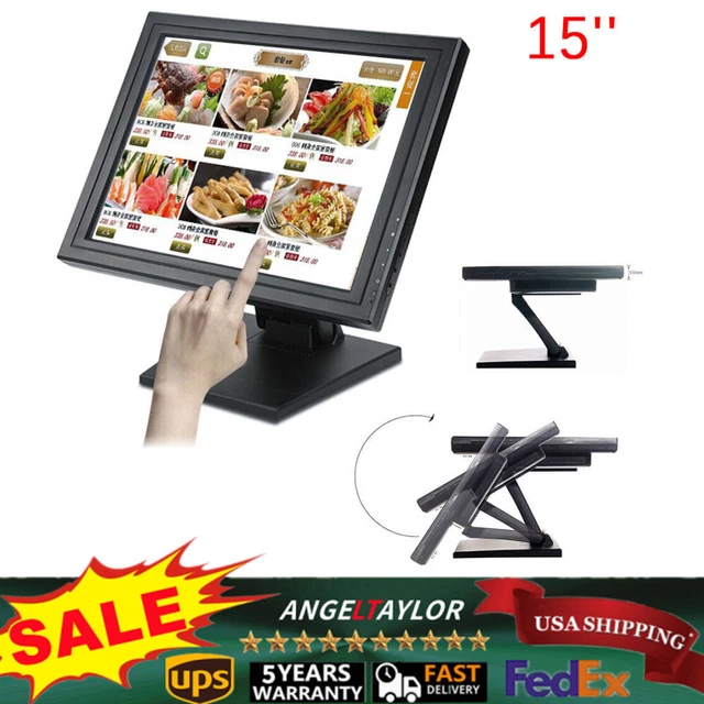 15& TOUCH SCREEN Monitor LCD POS USB VGA Screen Monitor Touchscreen ...