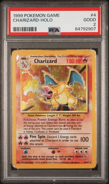 PSA 2 SET Base Charizard 1999 WOTC Carta Pokémon EUR 179,74 - PicClick IT