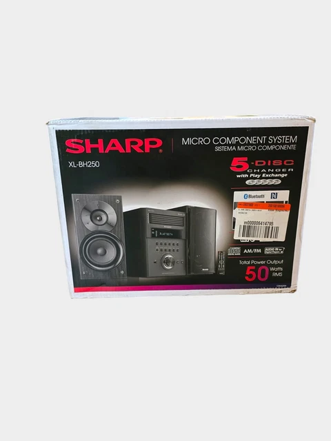 SHARP XL-BH250 MICRO Component System 5-Disc W/ Speakers AM FM ...