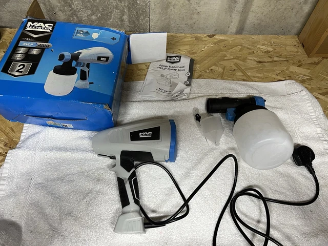 MAC ALLISTER MPS400 400W Corded HVLP paint sprayer 240V £5.00 - PicClick UK