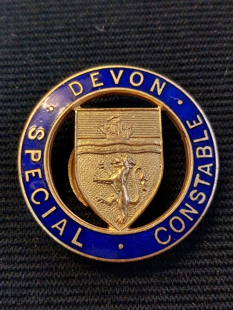 DEVON SPECIAL CONSTABULARY Enamelled Lapel Badge Ww1 Genuine Obsolete £ ...
