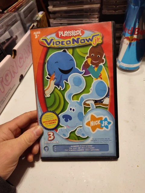 PLAYSKOOL VIDEO NOW Jr. Nick Jr. Blues Clues Little Bill Oswald 3 Discs ...