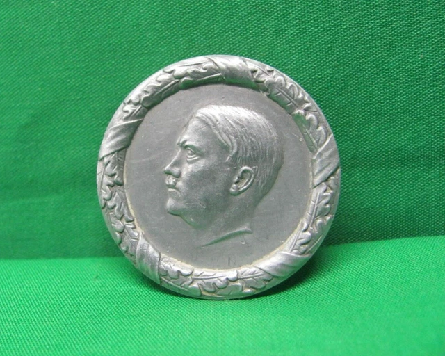ORIGINAL WW2 GERMAN Tinnie WHW 1935-36 Adolf Hitler Rare Early Nazi Era ...