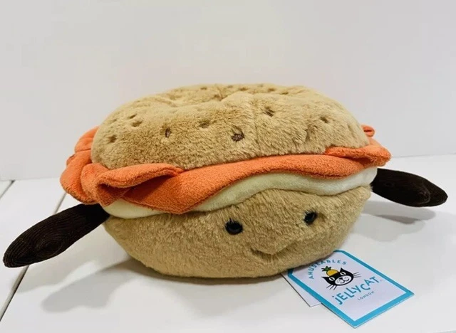 JELLYCAT AMUSEABLE BAGEL A2BAGEL Collectible Plush Food Toy £39.99 ...