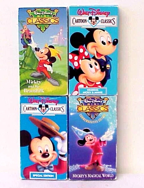 4 Walt Disney Vintage Mickey Mouse Cartoon And Mini Classics Vhs Video Tapes Eur 2100 Picclick Fr