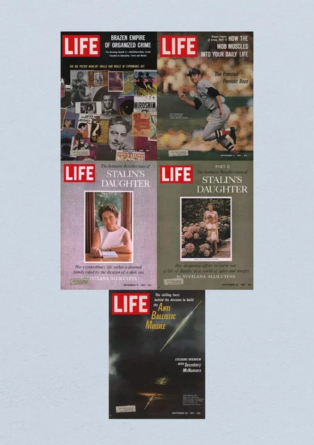 LIFE MAGAZINE LOT of 5 Full Month of September 1967 1, 8, 15, 22, 29 £ ...