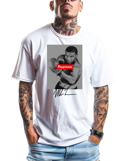 NEUF ART SOCIETY Mike Tyson Thupreme Signature Blanc T-Shirt SM-5XL ...
