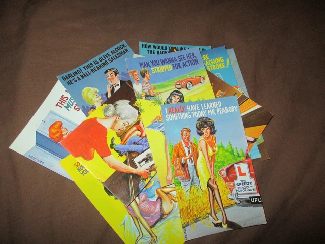 XERXES COMIC POSTCARDS JOB LOT X 12 RISQUE SAUCY COMIC SEASIDE C1960'S ... XERXES COMIC POSTCARDS JOB LOT X 12 RISQUE SAUCY COMIC SEASIDE C1960'S ...